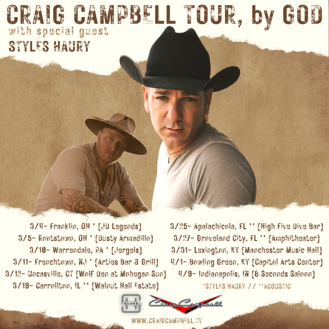 Craig Campbell Announces the “Craig Campbell Tour, by God” | Hometown ...