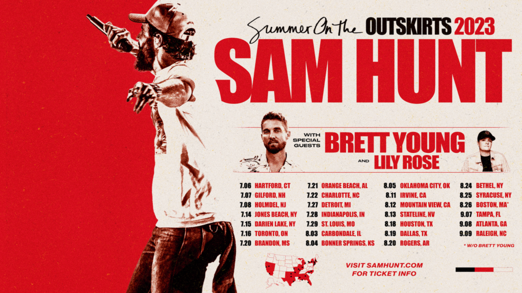 Sam Hunt Announces Summer On The Outskirts 2023 Tour | Hometown Country ...