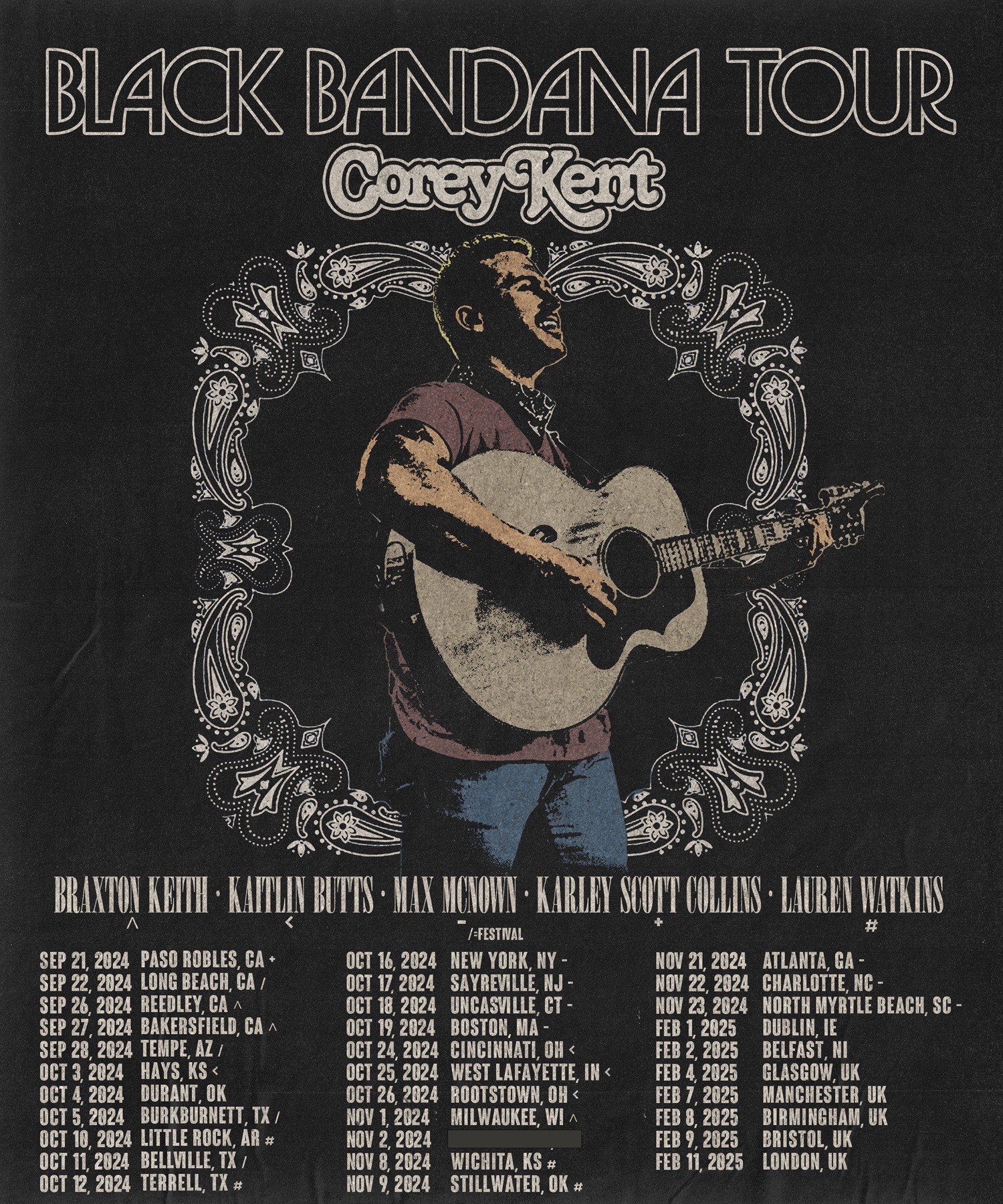 Corey Kent Announces “Black Bandana Tour” | Hometown Country Music