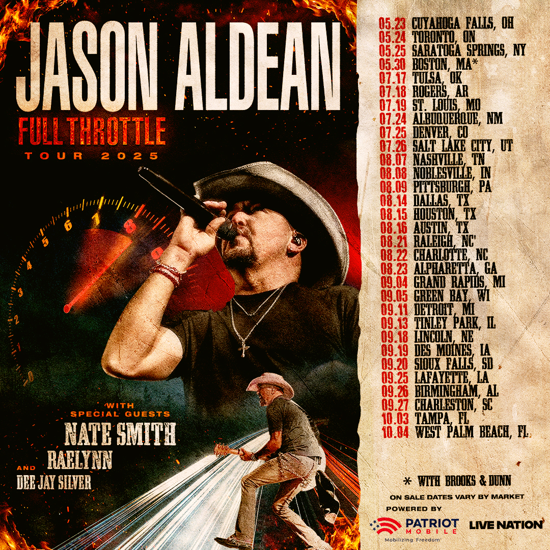 Jason Aldean Announces 2025 Full Throttle Tour | Hometown Country Music