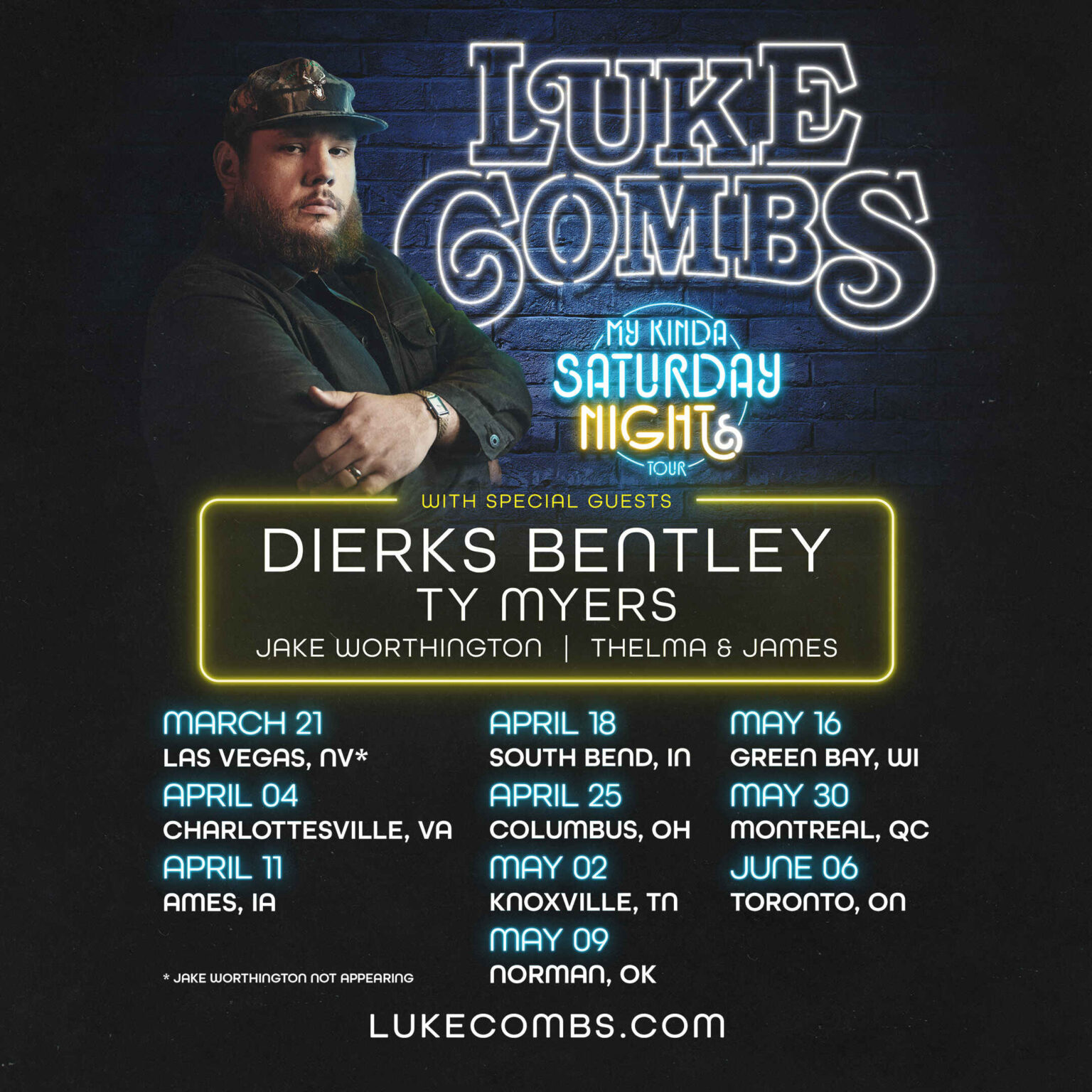 Luke Combs Announces “My Kinda Saturday Night” Tour Dates | Hometown ...